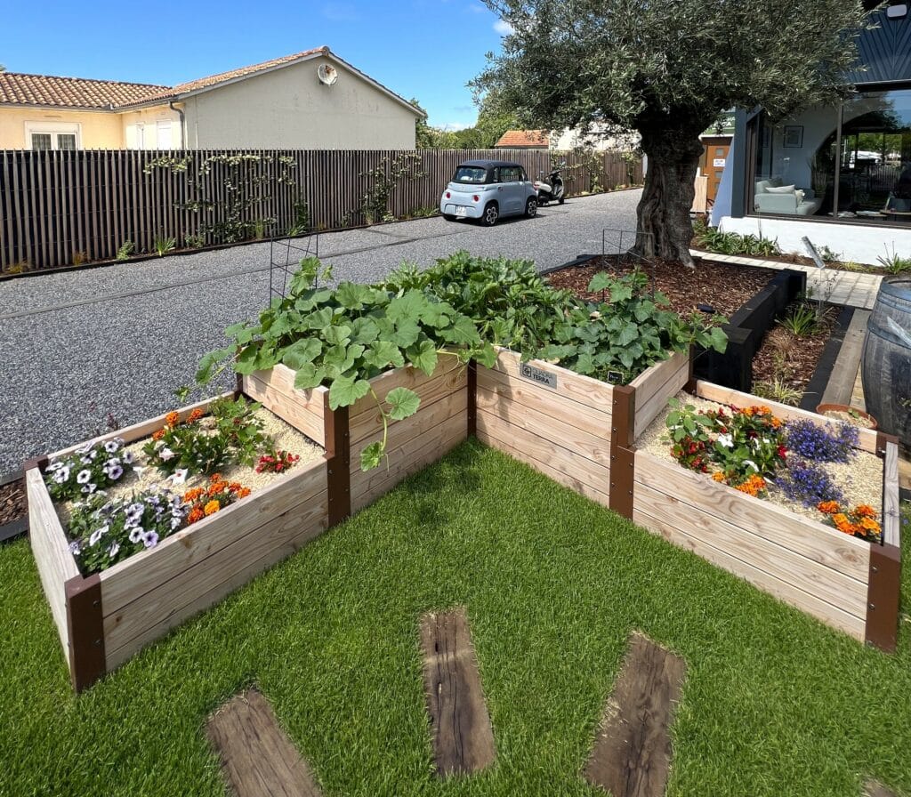 Le potager en bacs bois surélevés - Quadra Terra